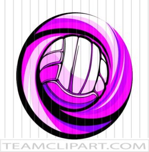 Pink Volleyball Logo | Easy to Edit Vector Images | EPS JPG and PNG